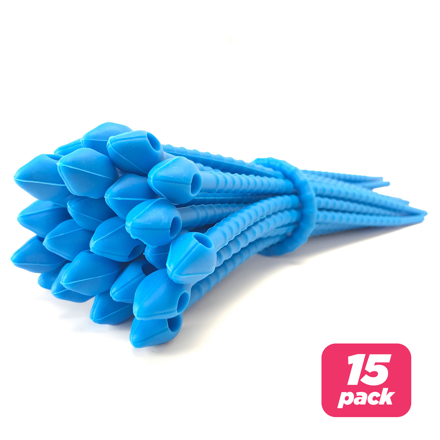 Reusable 7” Silicone Cable Twist Ties Organizer, Pack of 15 | Teeo ...