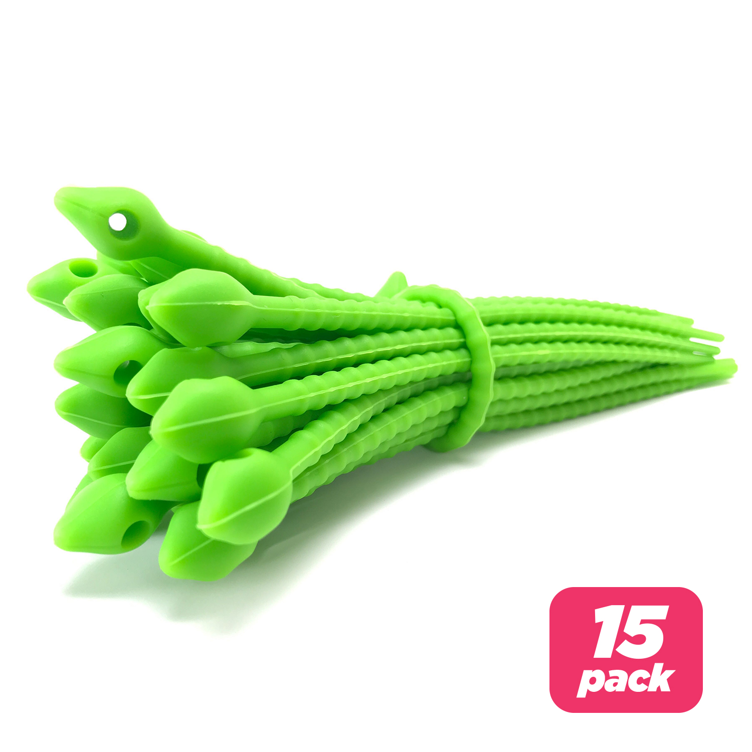 Reusable 7” Silicone Cable Twist Ties Organizer, Pack of 15 | Teeo ...