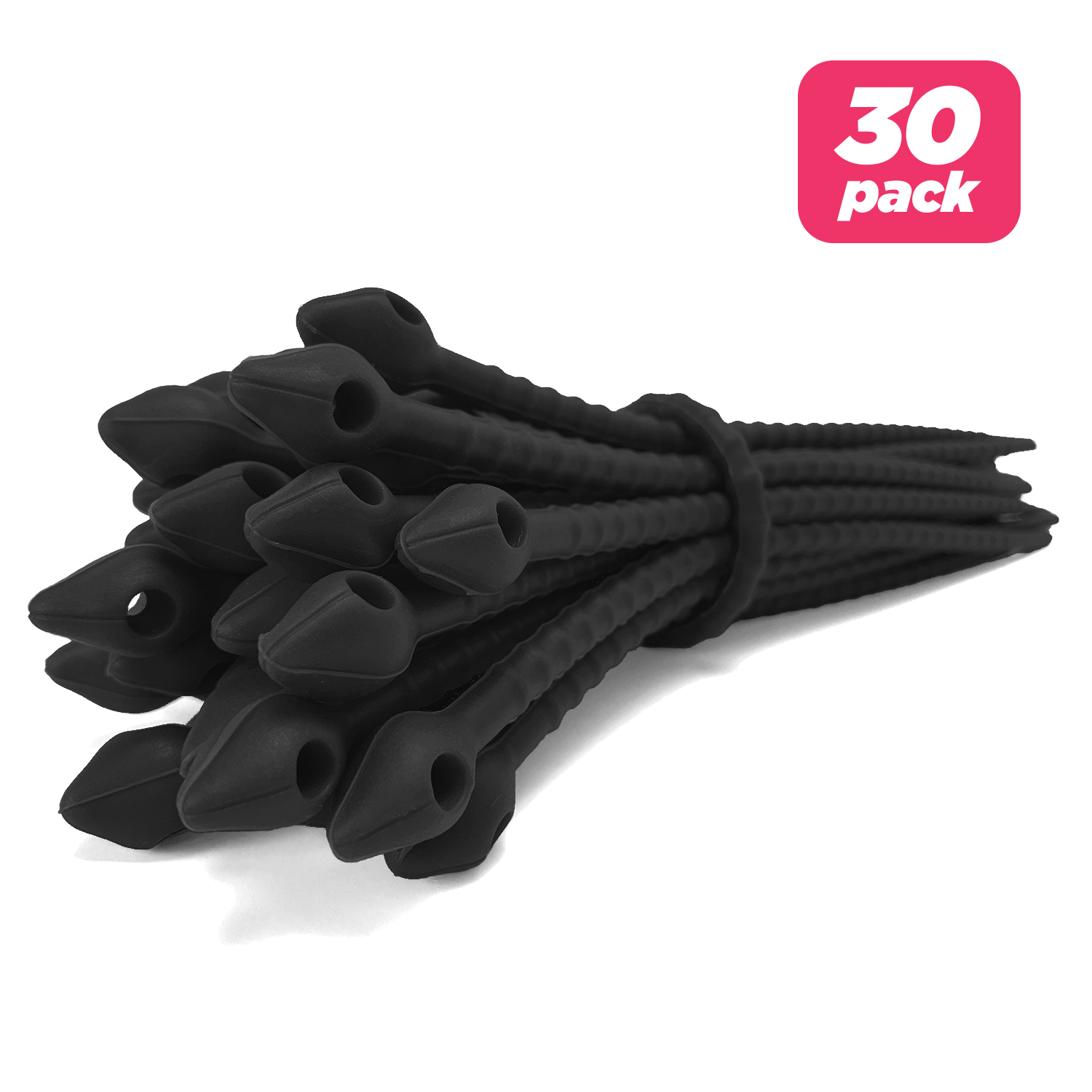 Reusable 7” Silicone Cable Twist Ties Organizer, Pack of 30 | Teeo ...
