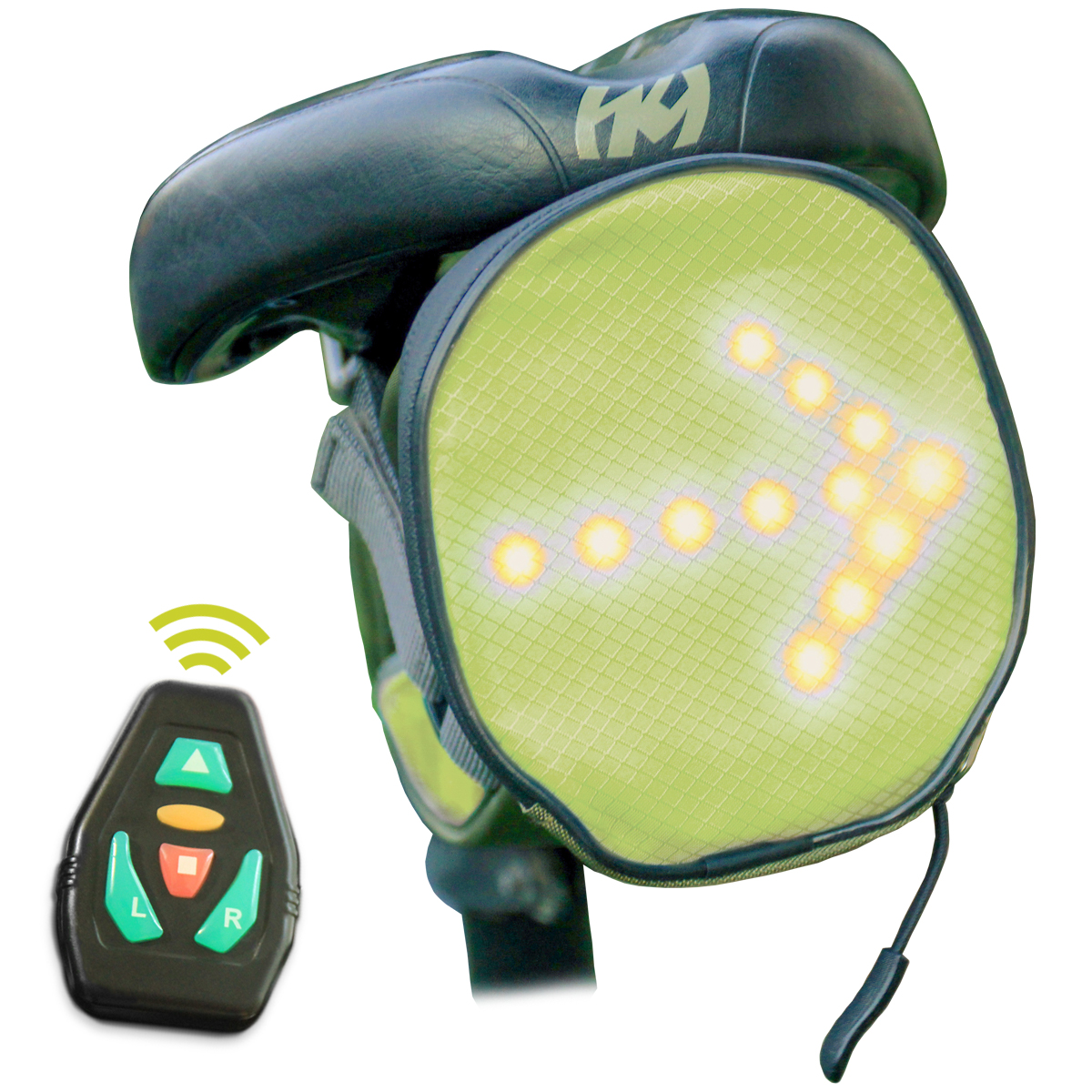 LED Bicycle Reflective Saddle Bag w/ Remote Control | Teeo Creations USA